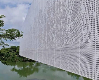 Waterproof Facade Wall Cladding Aluminum Perforated Panel - Aluminum ...