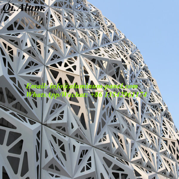Modern cladding aluminum panel perforated for decoration