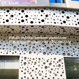 Triangle Perforated Aluminum Cladding Wall Panel - Aluminum Building ...