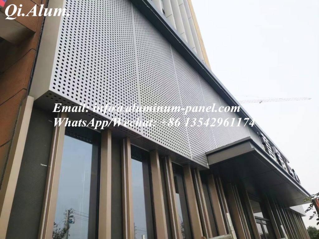Modern cladding aluminum panel perforated for decoration
