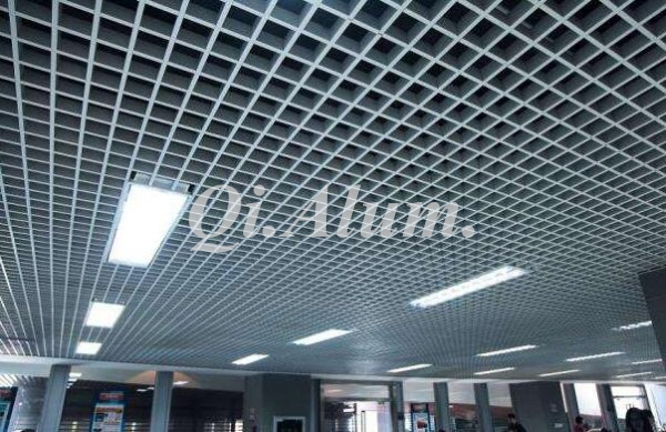 Shopping Mall Heat Insulation aluminum grille ceiling grid tile