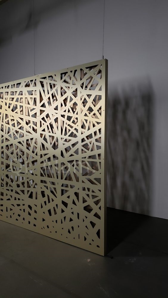 indoor aluminum laser cut screen panel, reception background