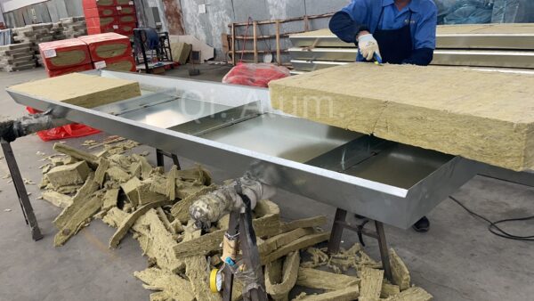 Aluminum curtain facade wall of GI backpan with a lightweigh