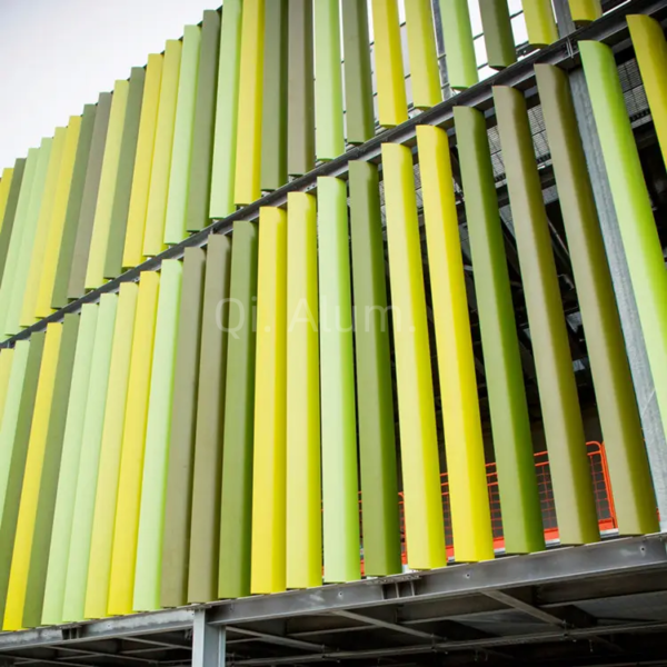 Aluminum alloy Section Box Louver Cladding Exterior Facade Wall