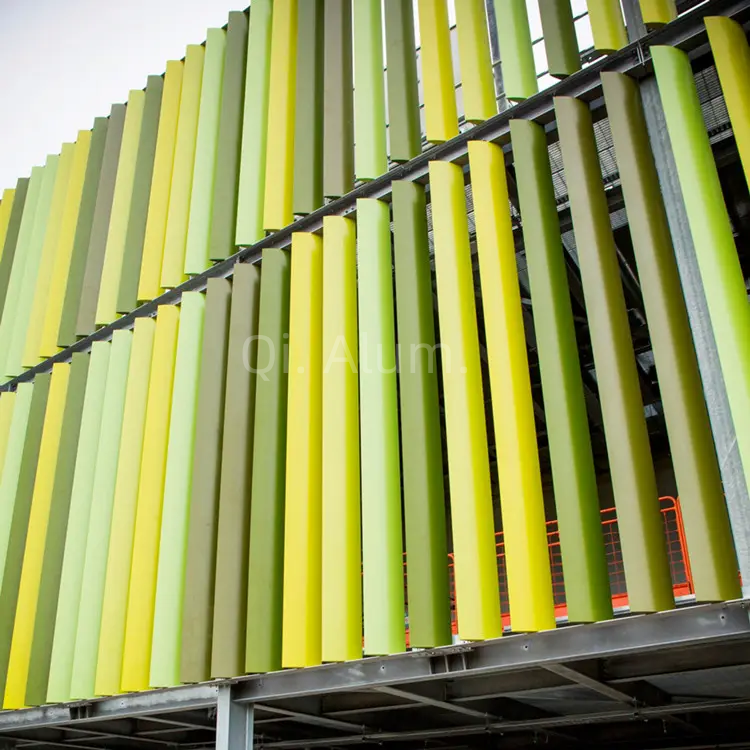 Aluminum alloy Section Box Louver Cladding Exterior Facade Wall