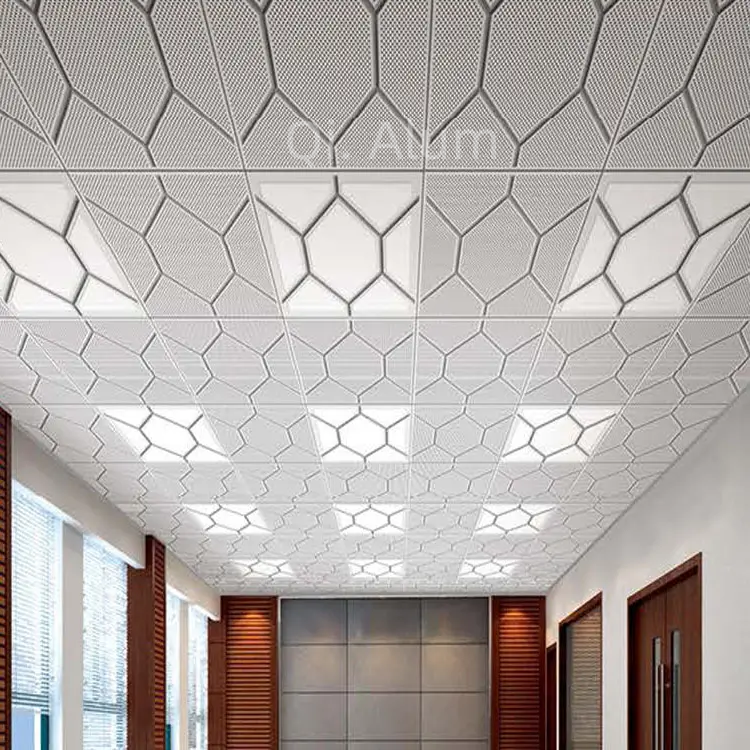 Pre-painted 600x600mm Perforated Ceiling Tile Aluminum Ceiling Plates
