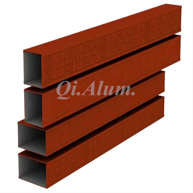 25x20mm Aluminium 3D wood grain series square tube profile