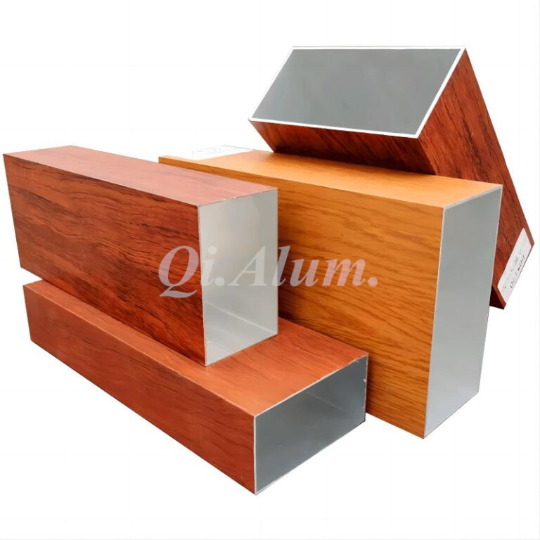 Wood Grain Square Tube Extrusion Aluminum Square Tube Decoration