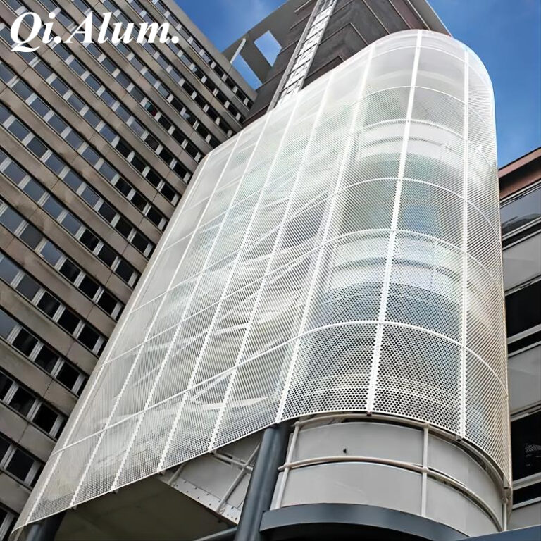 Exterior building aluminum perforated metal mesh for facade cladding