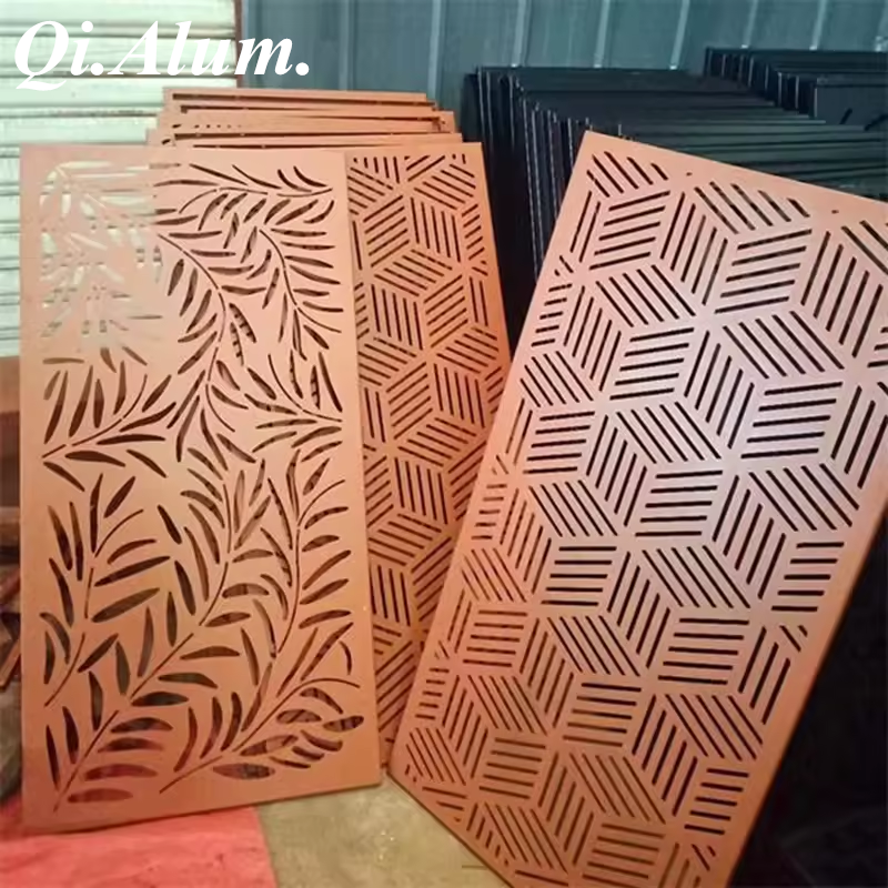 Powder coated decorative aluminium laser cut panel