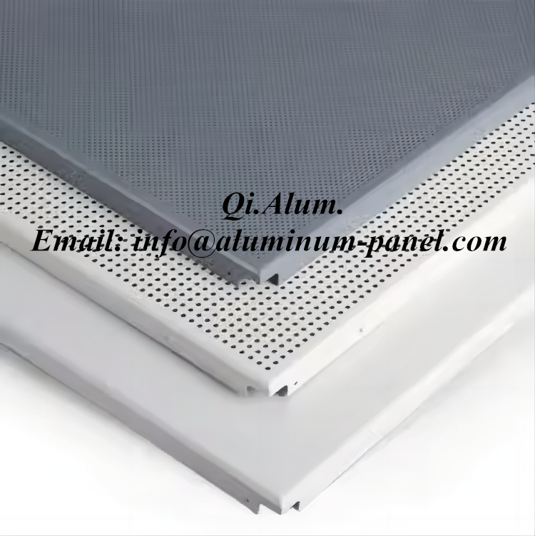 Square Perforated Metal Lay-In Aluminum Ceiling Tiles 600x600