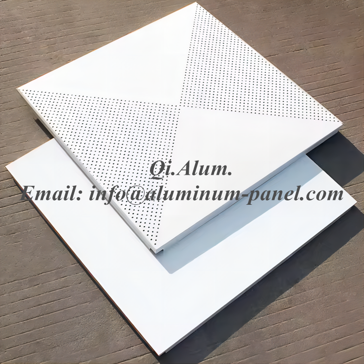 600x600 Acoustic Aluminum Plafond decor Metal panel Ceilings for Office