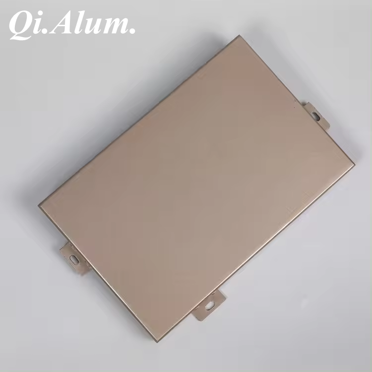 Metal flat facade cladding aluminum solid panel